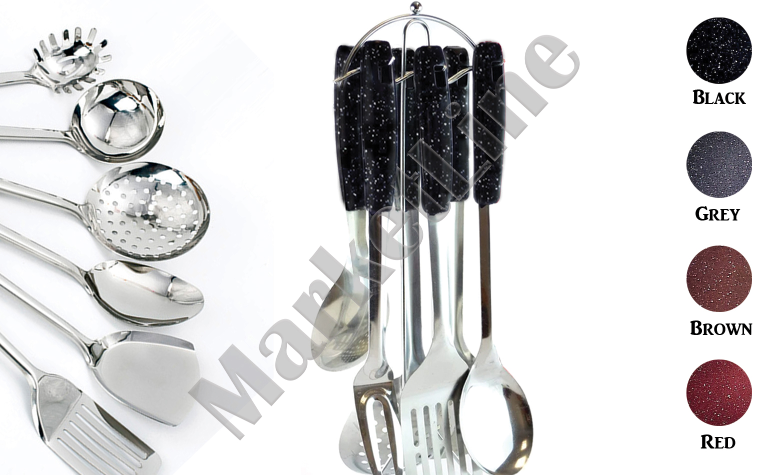 7PCS KITCHEN TOOLS SET STAINLESS STEEL - Market Line